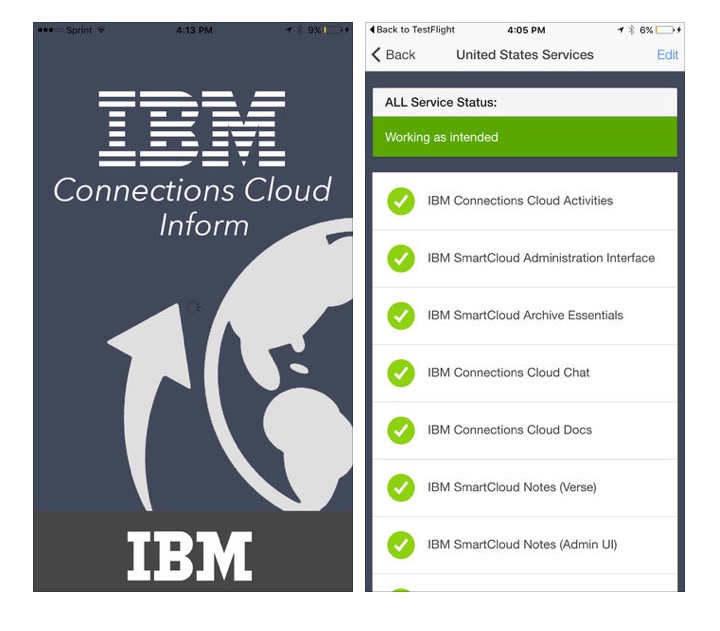 IBM Inform mobile app for Connections Cloud customers – mySphere